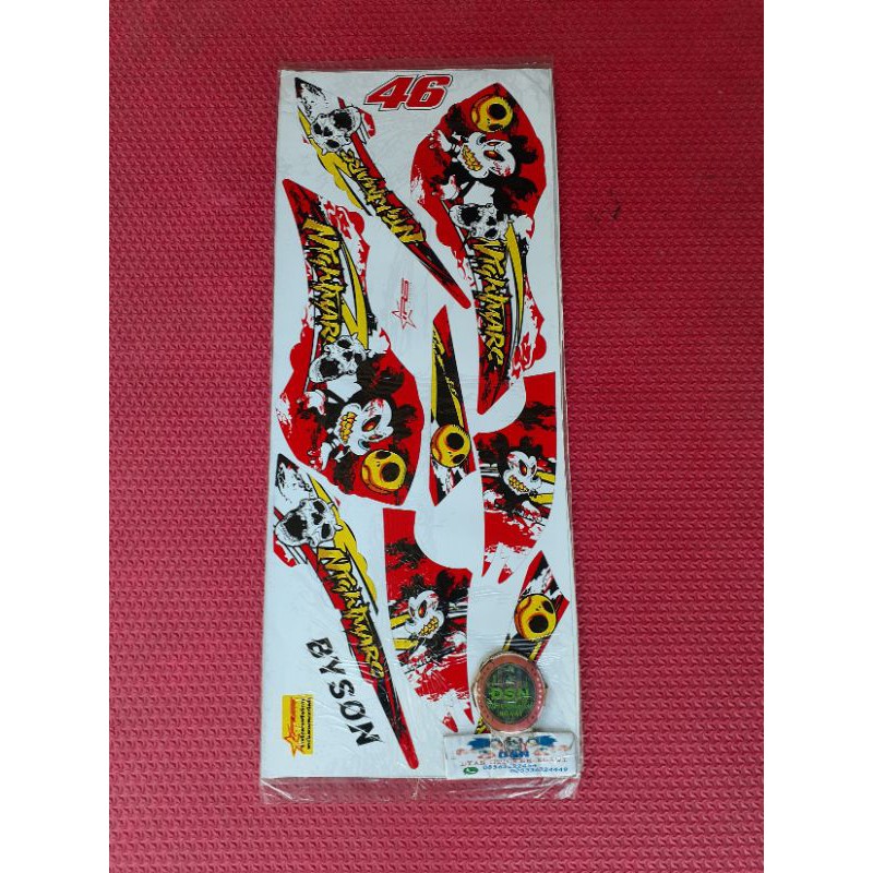 Jual STRIPING STICKER VARIASI LES BODY MOTOR BYSON ANIME MICKY MOUSE ...