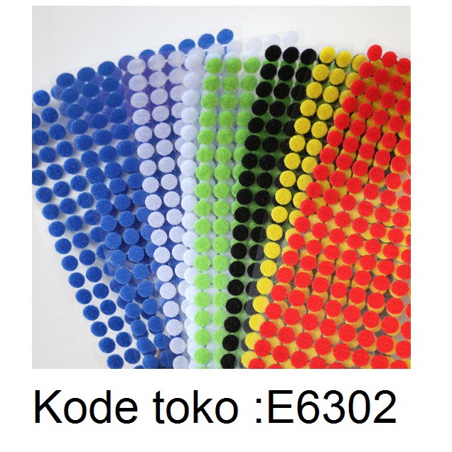 Jual 10pcs Stiker bulat perekat serbaguna Velcro 10mm 1cm Adhesive ...