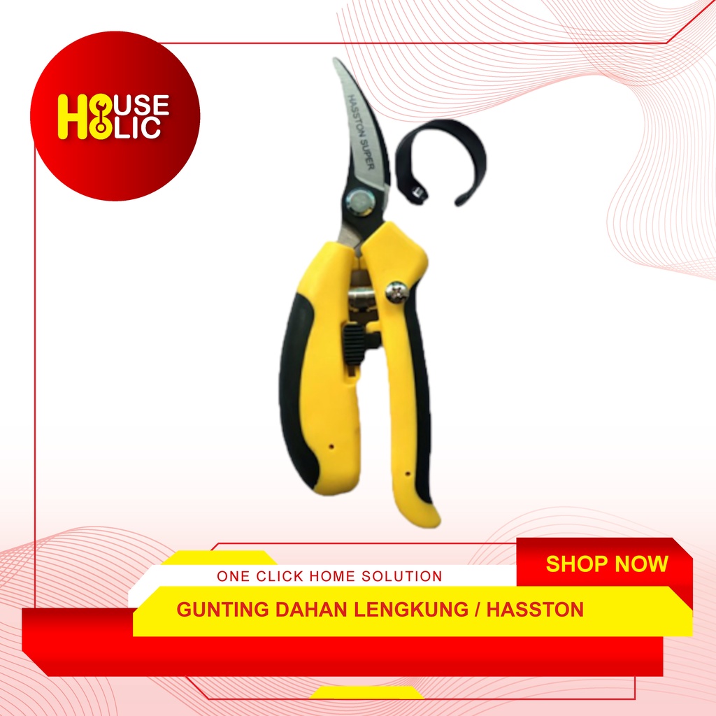 Jual Gunting Bunga 6" Inci / Gunting Dahan Lengkung 6 Inch Hasston 1350 ...