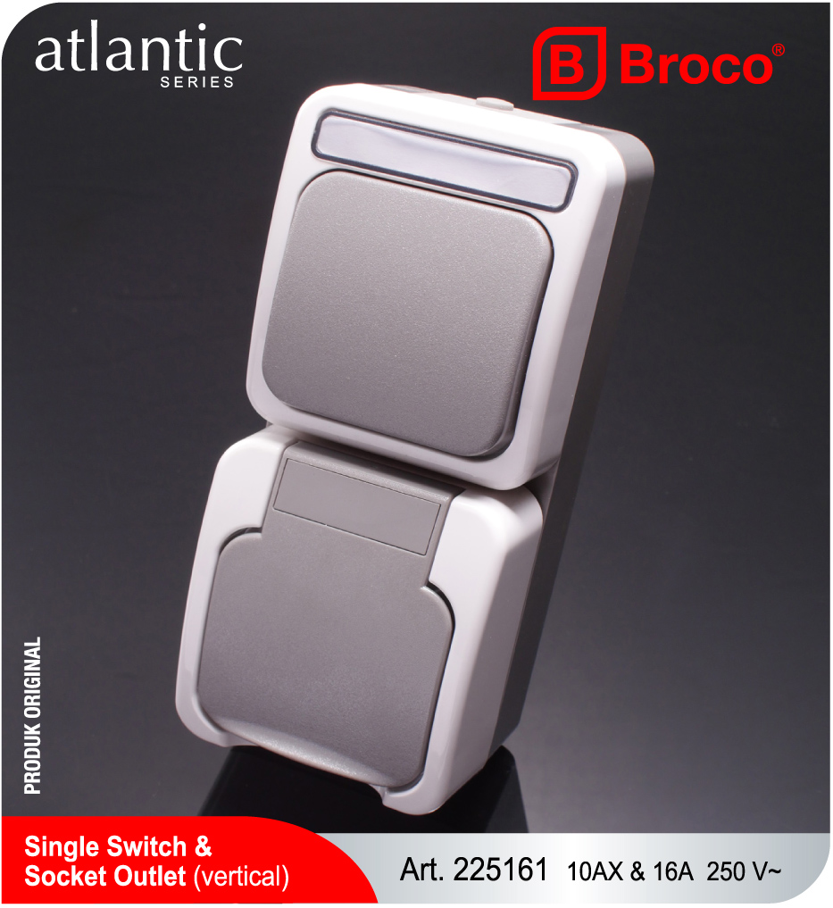 Jual Broco Electrical Atlantic 225161 Stop Kontak + Saklar Engkel ...