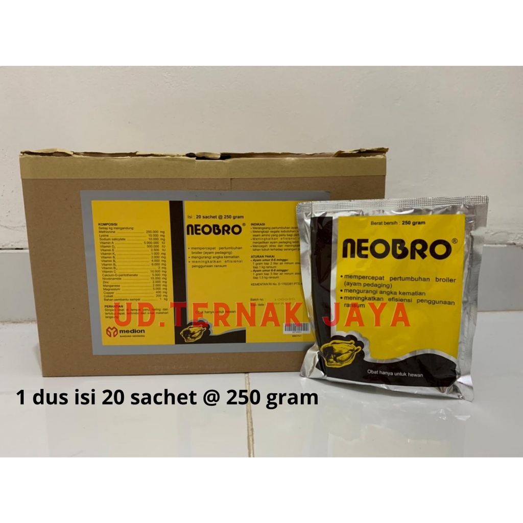 Jual Neobro 1 Box isi 20 Sachet kemasan 250 gram VITAMIN PERTUMBUHAN ...