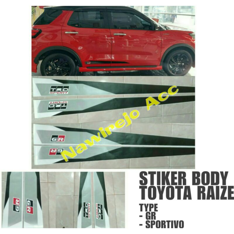 Jual Stiker Body Samping Toyota RAIZE | Shopee Indonesia