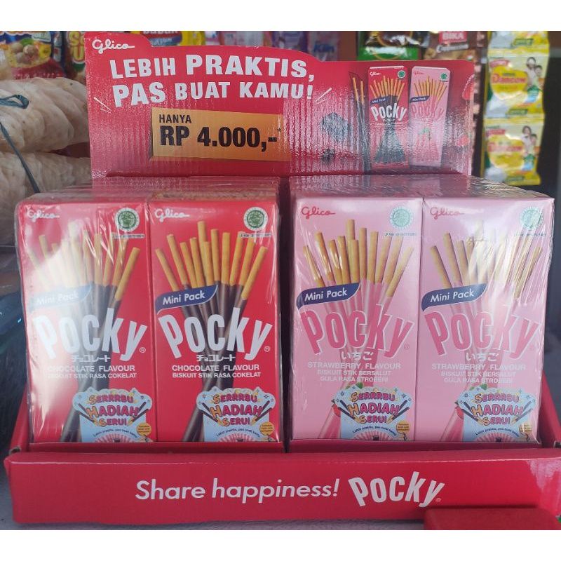 Jual KEMASAN BARU!! POCKY MINI 22 gr .Chocolate & Strawberry.{Anda ...