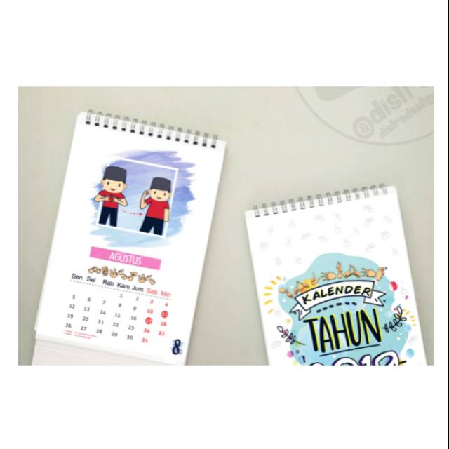 Jual Kalender duduk/ kalender meja bahasa isyarat Indonesia BISINDO ...