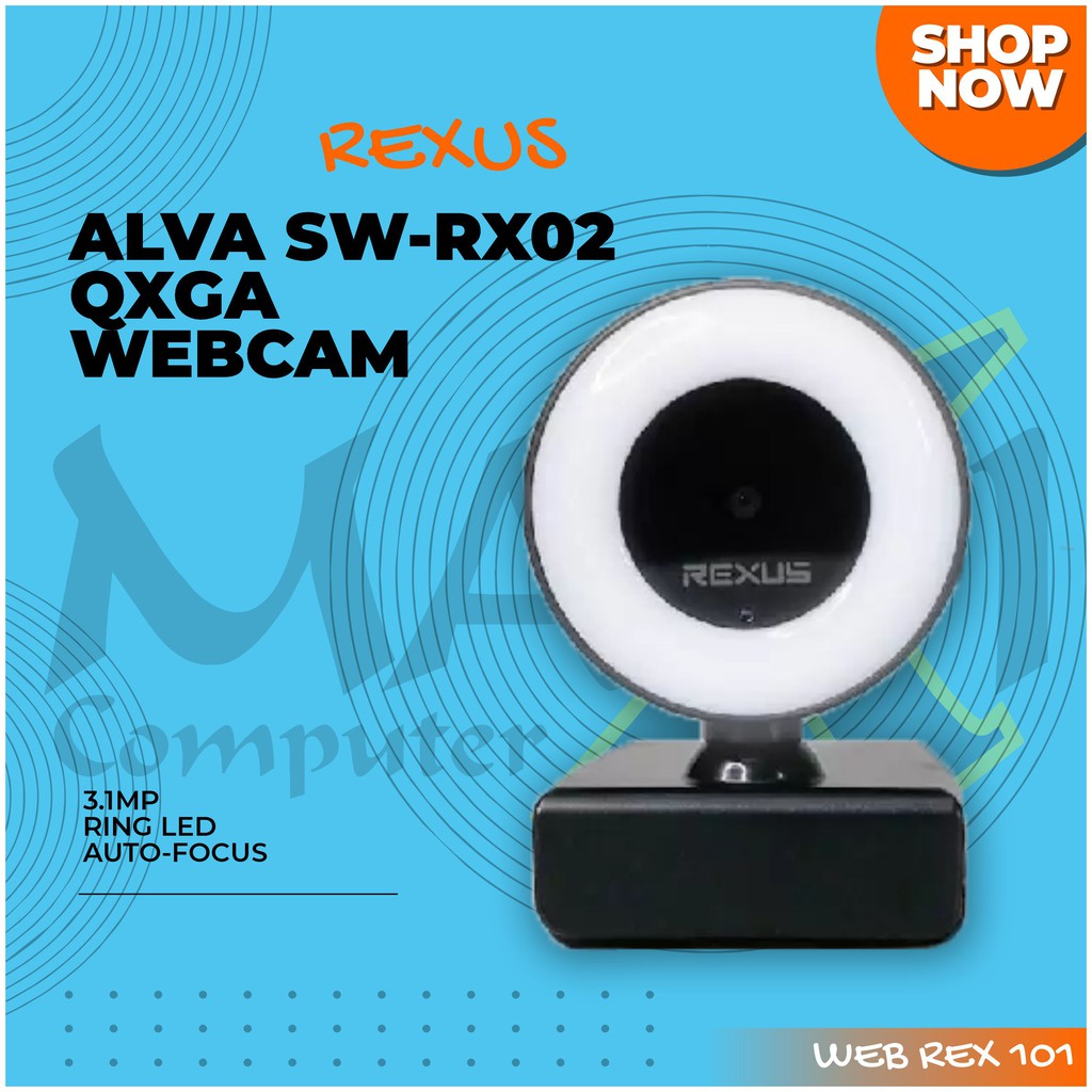 Jual Rexus ALVA SW-RX02 3.1MP QXGA Auto Focus Ring Led Webcam Web ...