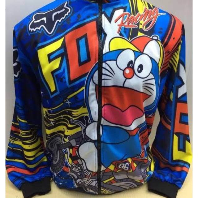 Jual JAKET RACING DORAEMON fit to L | Shopee Indonesia