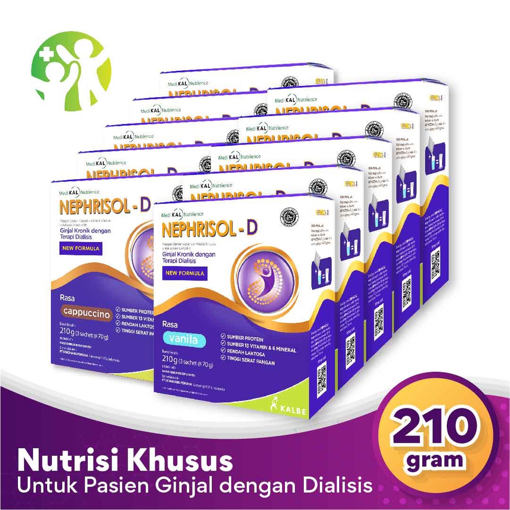 Jual Bundle 10 Box Nephrisol D - Nutrisi Tinggi Protein Pasien Gagal ...