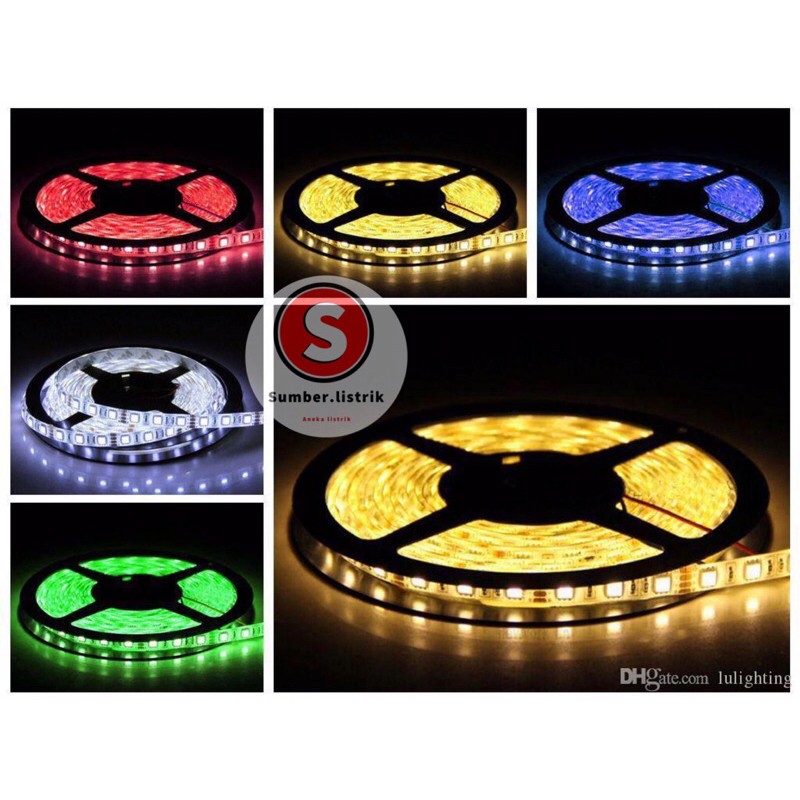 Jual Lampu LED Strip 12v DC 5050 SMD IP44 IP65 12V 5m | Shopee Indonesia