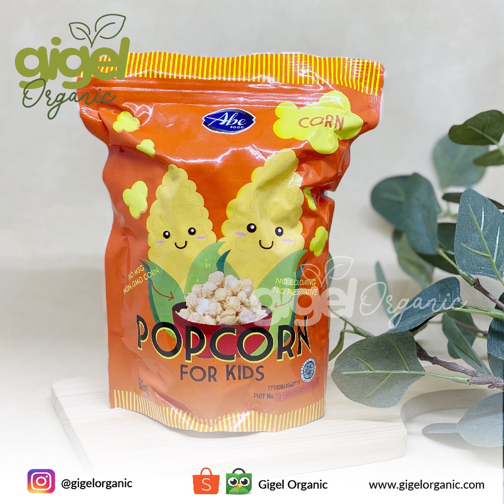 Jual ABE Food Popcorn for Kids Corn 80g Tanpa MSG, Tanpa Pengawet, Non ...