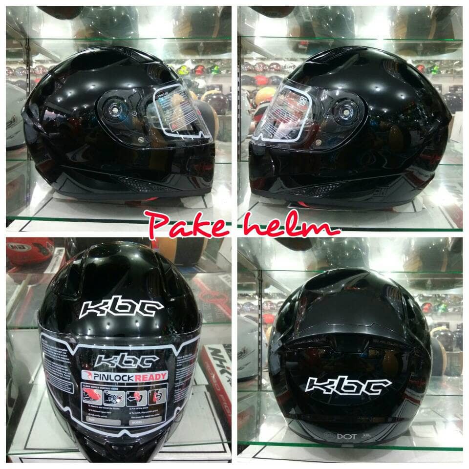 Jual HELM KBC VK SOLID DEEP BLACK | Shopee Indonesia