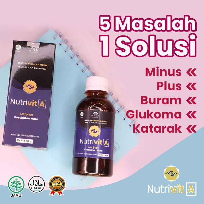 Jual NUTRIVIT A Madu Kesehatan Mata Obat Mata Minus Rabun Mata Buram ...