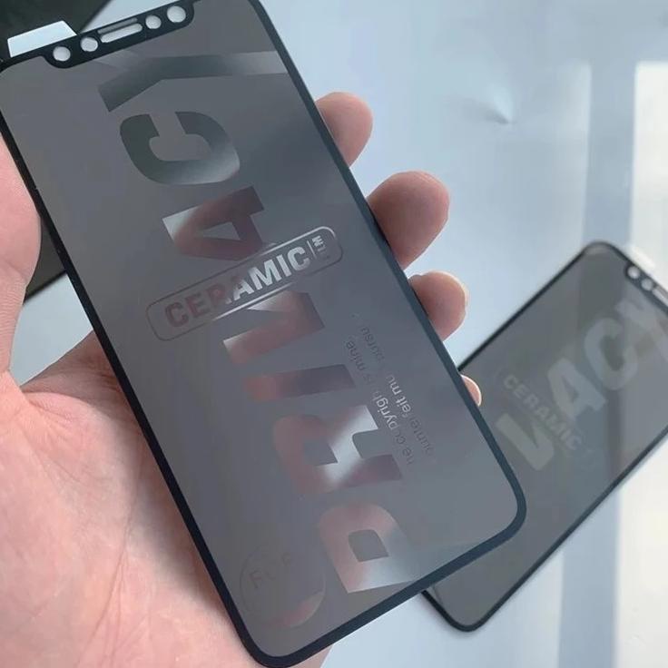 Jual ス MATTE PRIVACY AntiSpy Nano Ceramic Shield Tempered Glass iPhone 6 7 8 11 12 13 X XR XS ...