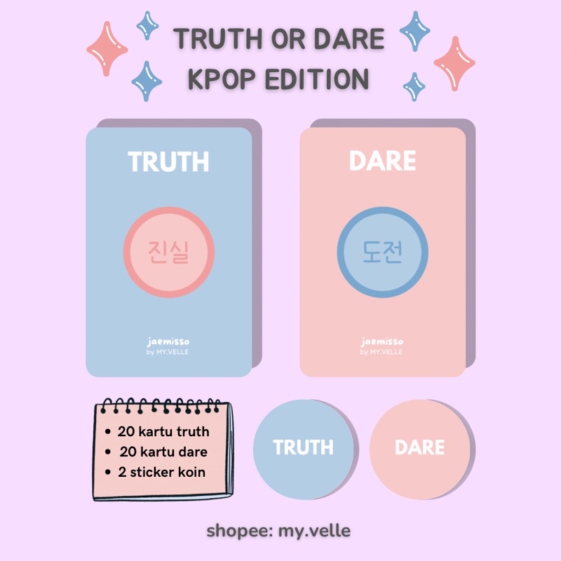 Jual KARTU TRUTH OR DARE KPOP EDITION JAEMISSO TOD PLAYING CARDS ...