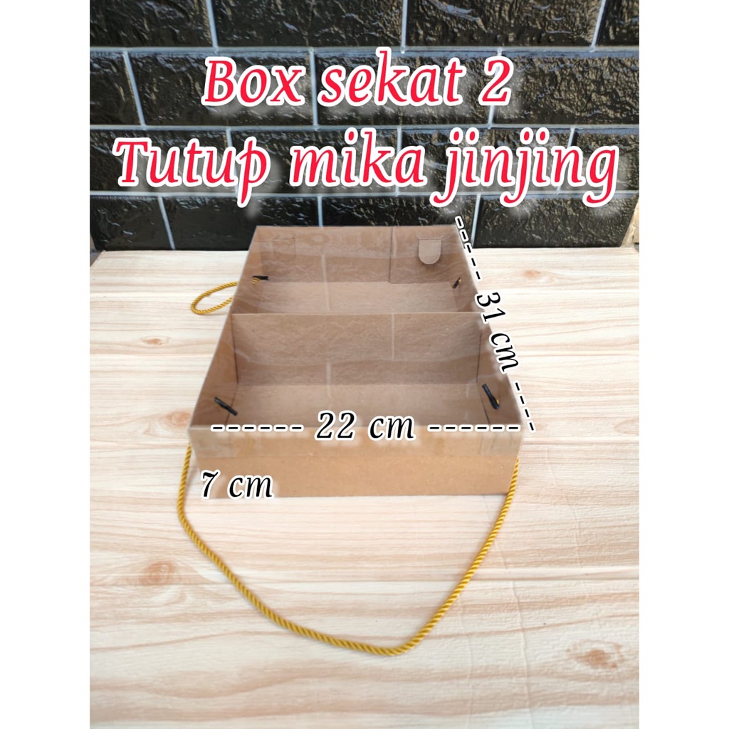 Jual Mika Jinjing sekat 2 / 31 x 22 x 7 cm / Box Kotak Tali Souvenir ...