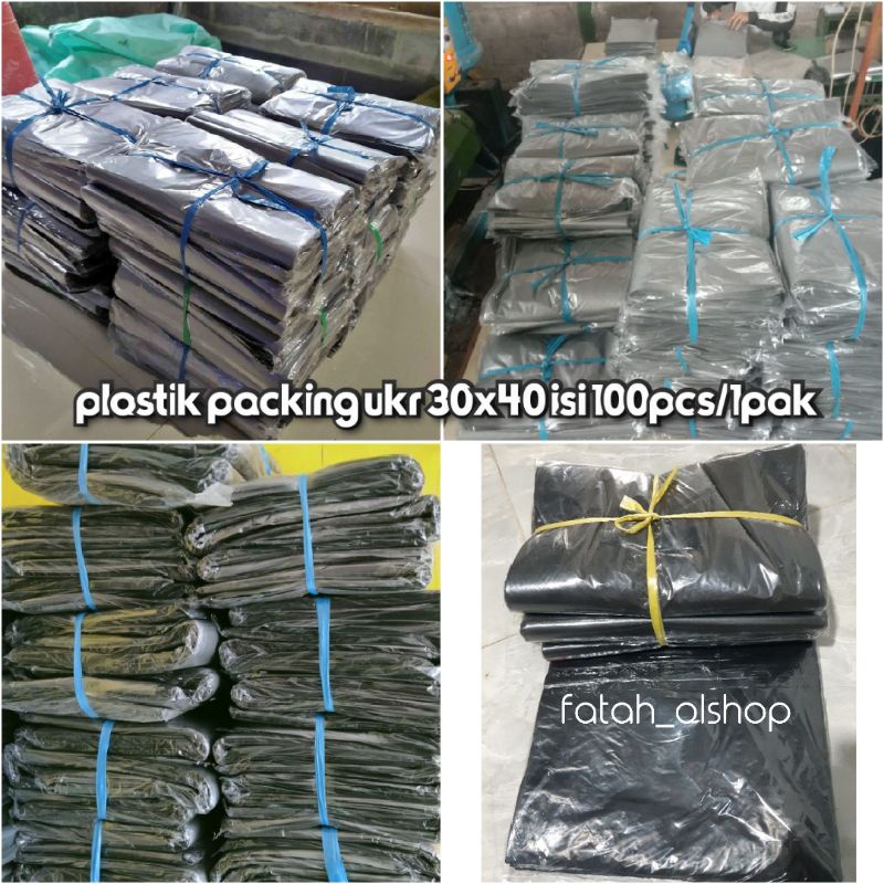 Jual plastik packing ukr 30x40 tanpa plong warna silver dan hitam ...
