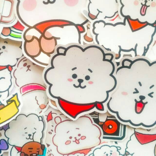 Jual RJ BT21 Waterproof Sticker Pack include 25 pcs BTS aesthetic ...