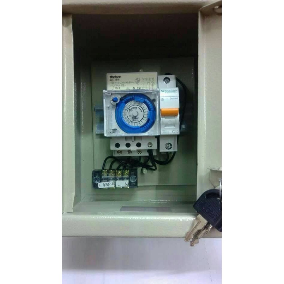Jual panel lampu taman/timer theben+mcb+box panel | Shopee Indonesia