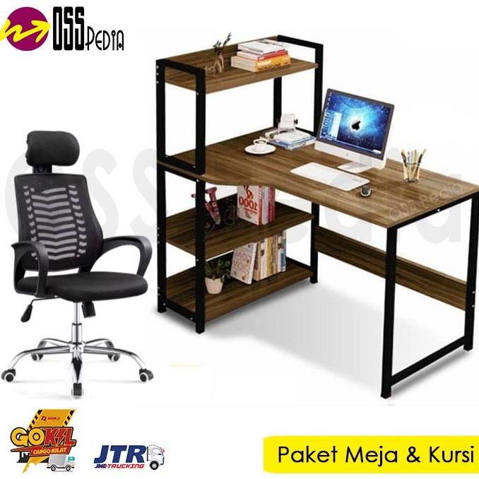Jual Paket Meja Kerja Meja Komputer Meja Gaming + Kursi - Ossh2C11 - Bb | Shopee Indonesia
