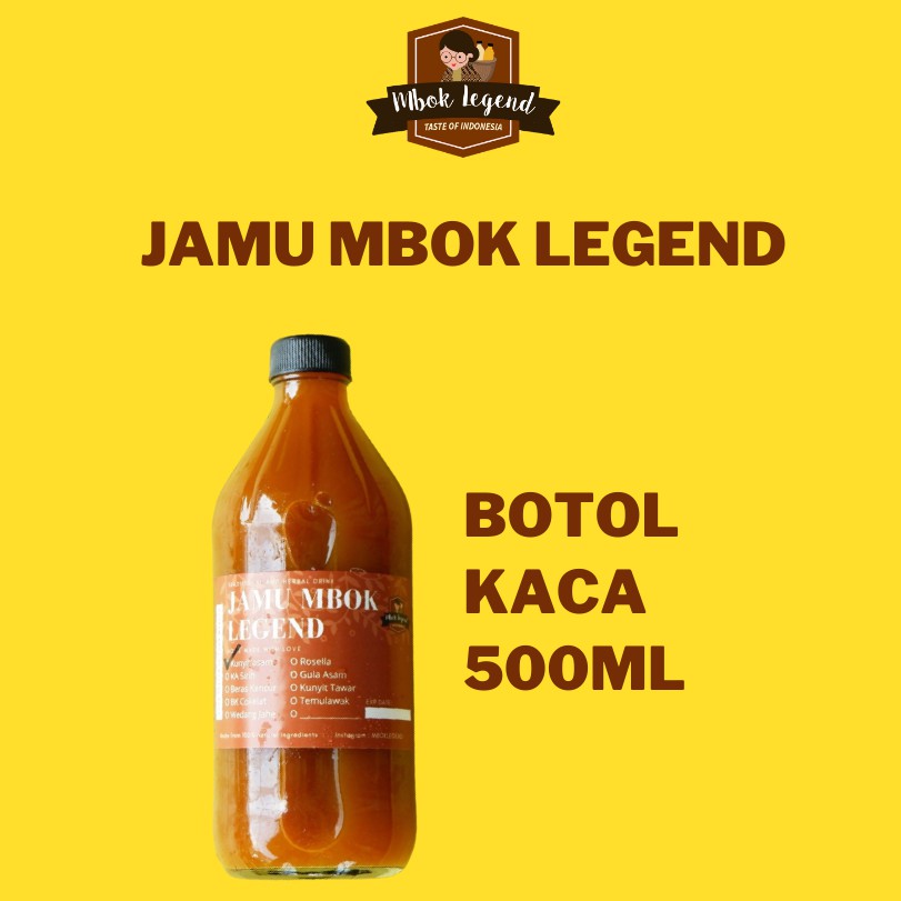 Jual Jamu MBOK LEGEND BOTOL KACA 500 ml (100% bahan alami) | Shopee ...