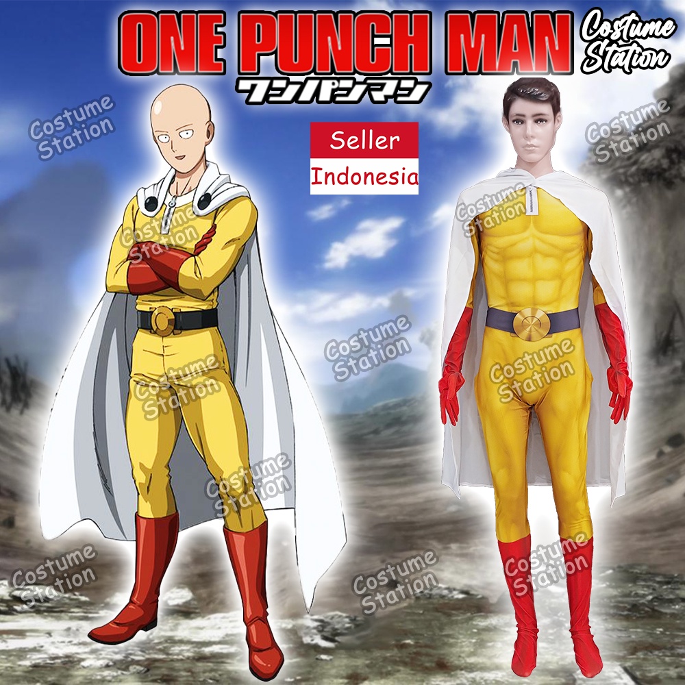 Jual Kostum One Punch Man / Costume Anime Superhero dewasa pria ...
