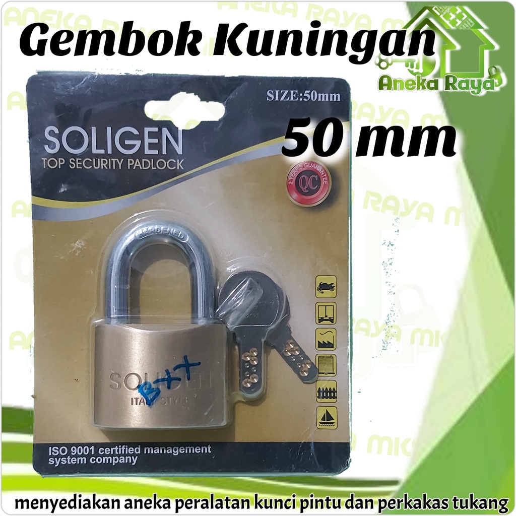 Jual Gembok Soligen Kuningan 50mm | Shopee Indonesia
