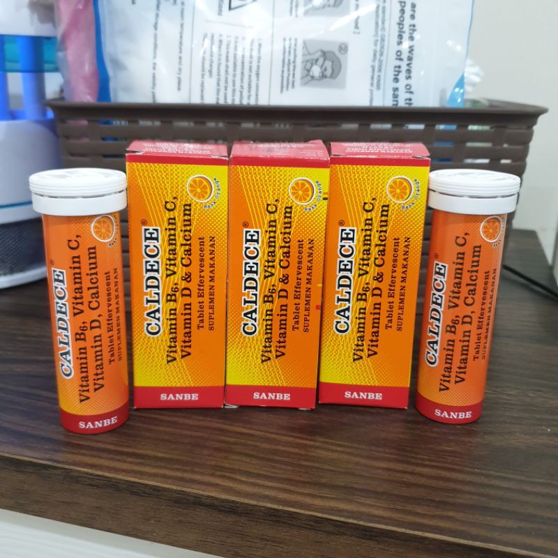 Jual CALDECE Effervescent Sanbe Rasa Jeruk Expired lama | Shopee Indonesia