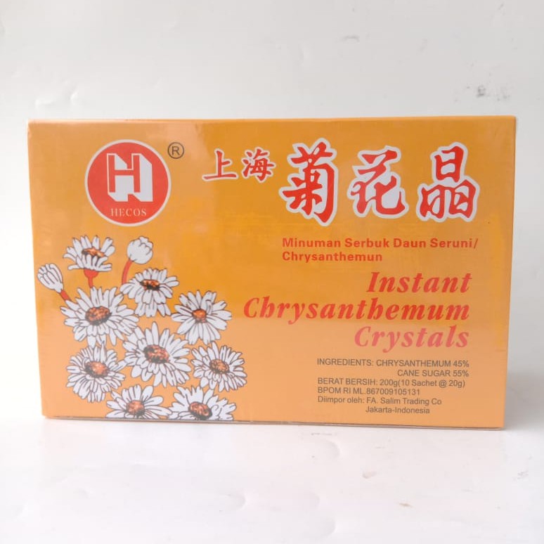 Jual HECOS INSTANT CHRYSANTHEMUM CRYSTAL 200 GR / TEH BUNGA CRYSAN ...