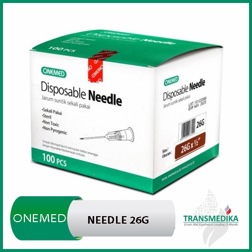 Jual Needle 26 ONEMED / Jarum 26 ONEMED / Needle 26G / Jarum 26G ...