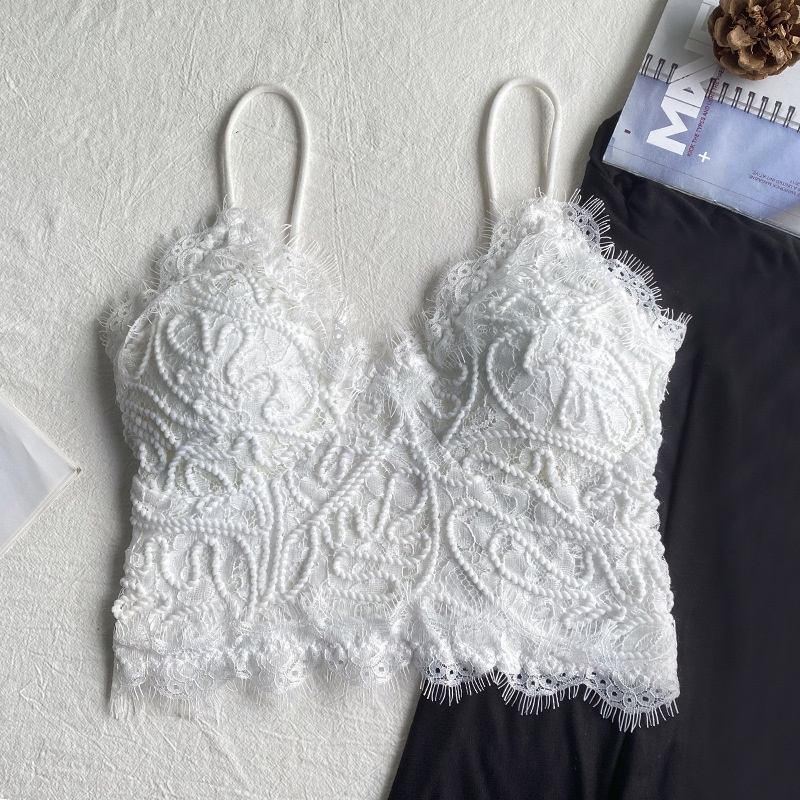 Jual Smile Bra BH Tanktop Crop Korean Lace Vintage Wanita Motif Bunga ...
