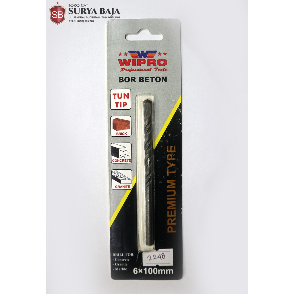 Jual Wipro Mata Bor Beton Ukuran 6 X 100 Mm | Shopee Indonesia