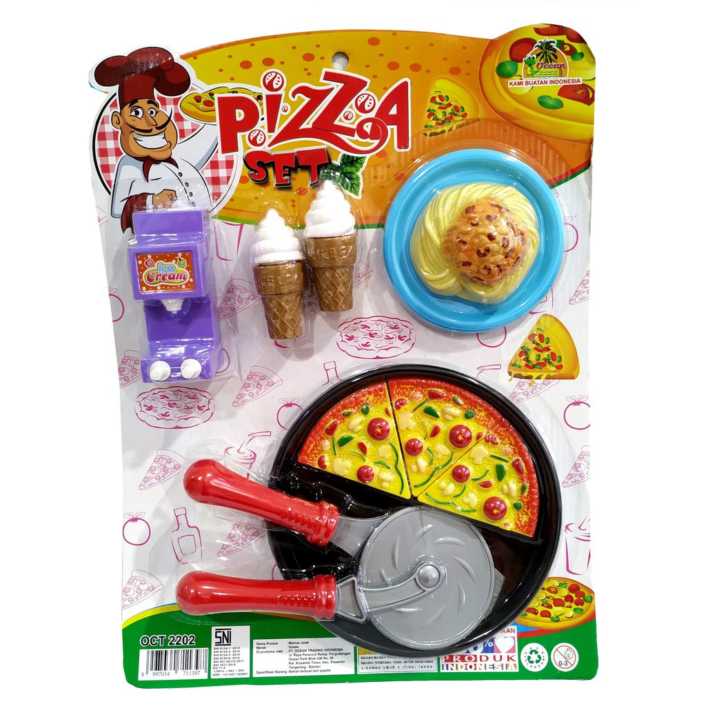 Jual Mainan Anak Pizza dan alat Potong Pizza Papan MURAH SNI Bisa COD ...