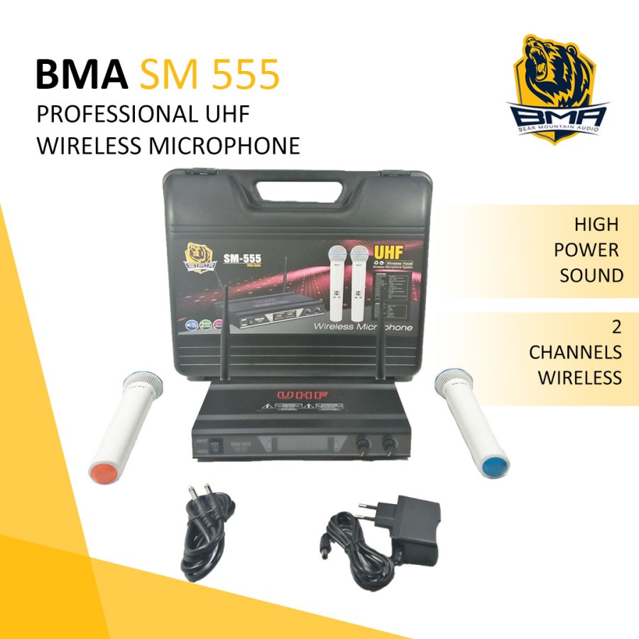 Jual MICROPHONE Wireless BMA | SM-555 | Shopee Indonesia