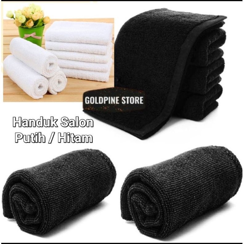 Jual Handuk hitam salon barbershop Pijat reflexi Olahraga 30x70cm katun ...