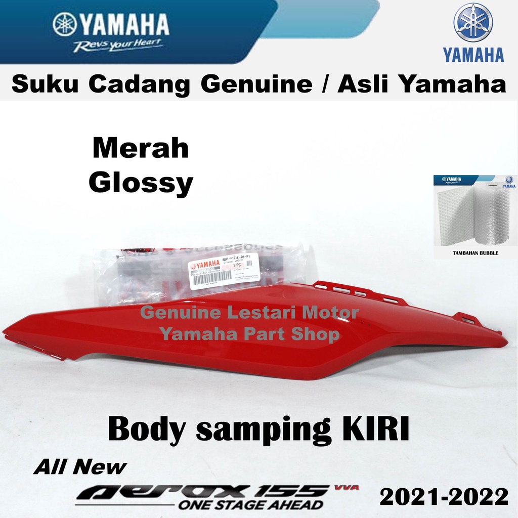 Jual Cover Bodi Body Samping Merah Glossy Kiri All New Aerox 2021 Asli ...