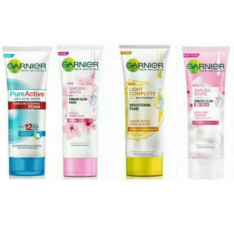 Jual Garnier Facial Foam Light Complete 100 ml | Sakura Foam 100 ml ...