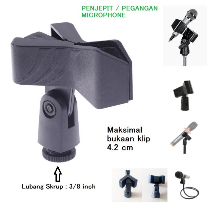 Jual HOLDER MIC PEGANGAN KLIP PENJEPIT CLAMP JEPIT MICROPHONE STAND ...