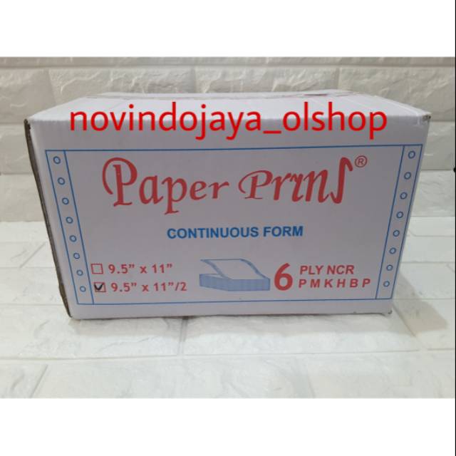 Jual Continuous Form 6 Ply PAPERPRYNS 9.5 X 11 - Kertas Komputer Murah ...