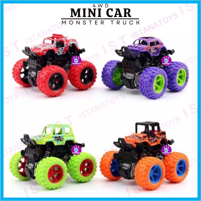 Jual Mainan Mobil Anak cowok cewek Mini Monster Truck Off Road 4WD ...