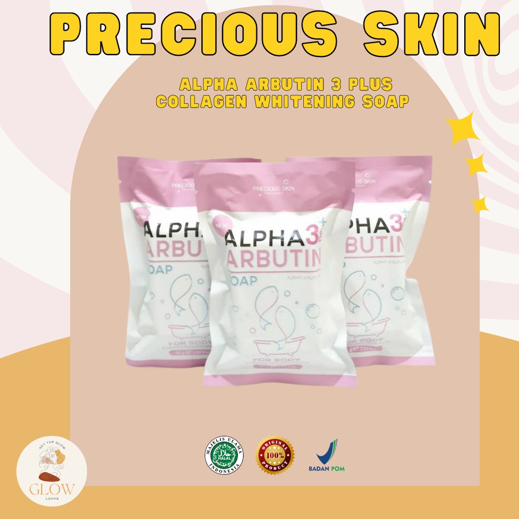 Jual PRECIOUS SKIN Alpha Arbutin 3 Plus Collagen Whitening Soap | Sabun Pemutih Badan 80g ...