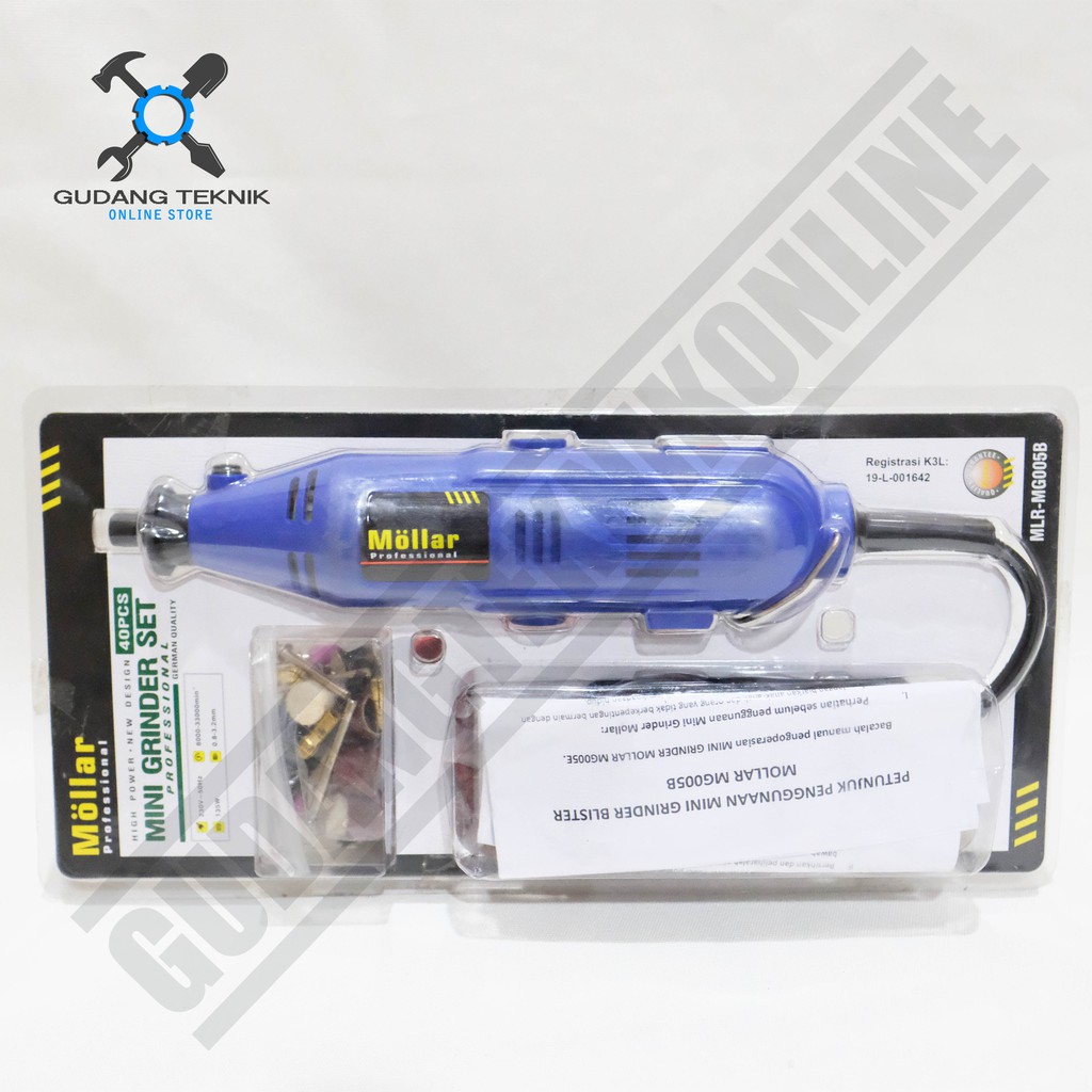 Jual (MOLLAR MG005B) Mini Die Grinder Mollar MG005B 1 SET 40 pcs MIKA ...