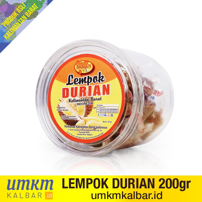 Jual Permen Dodol Lempok Durian 200gr Sedap78 Khas Pontianak | Shopee ...