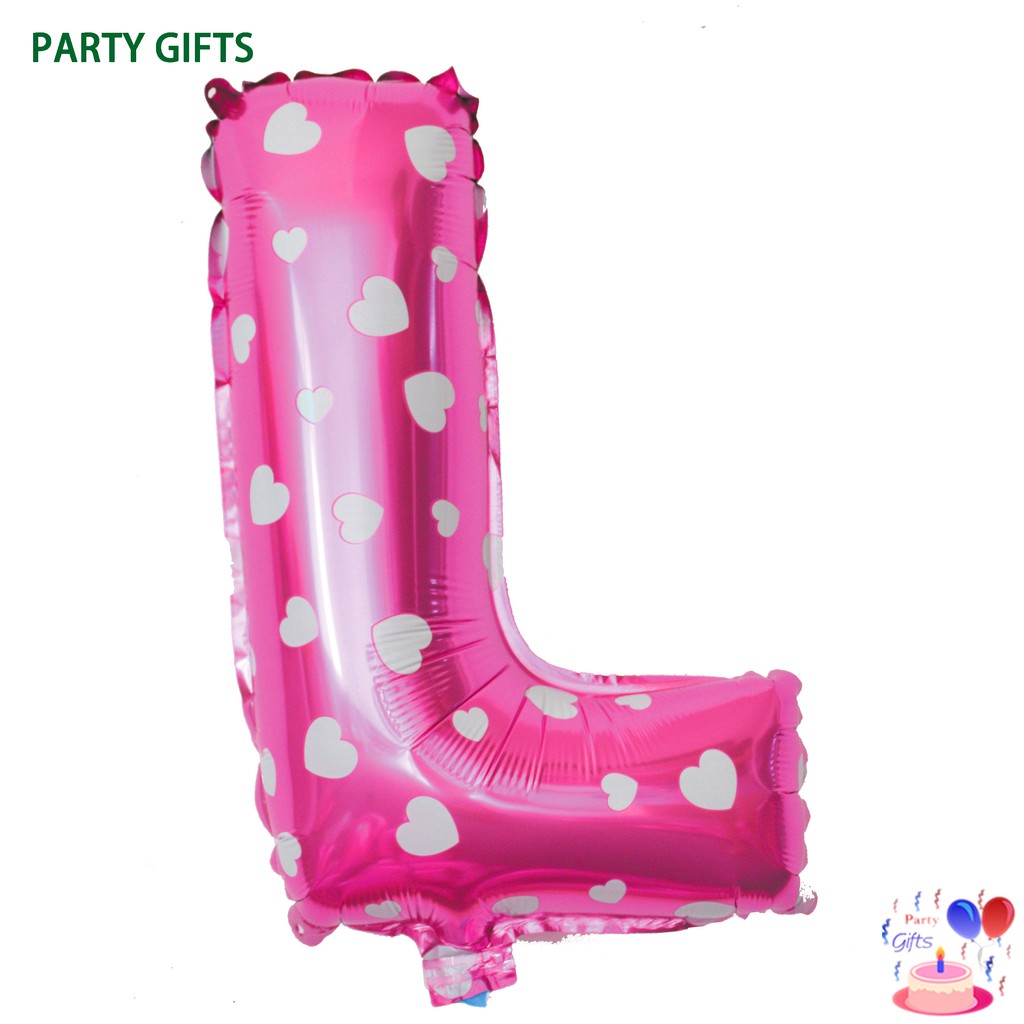 Jual Balon Foil Huruf Pink 16 Inch 40cm A-Z Balon Foil Angka 0-9 Pink ...