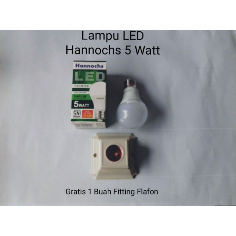 Jual Lampu Bohlam LED Hannochs Hanoc Hanok 5 W 5 Watt Hemat Energi ...