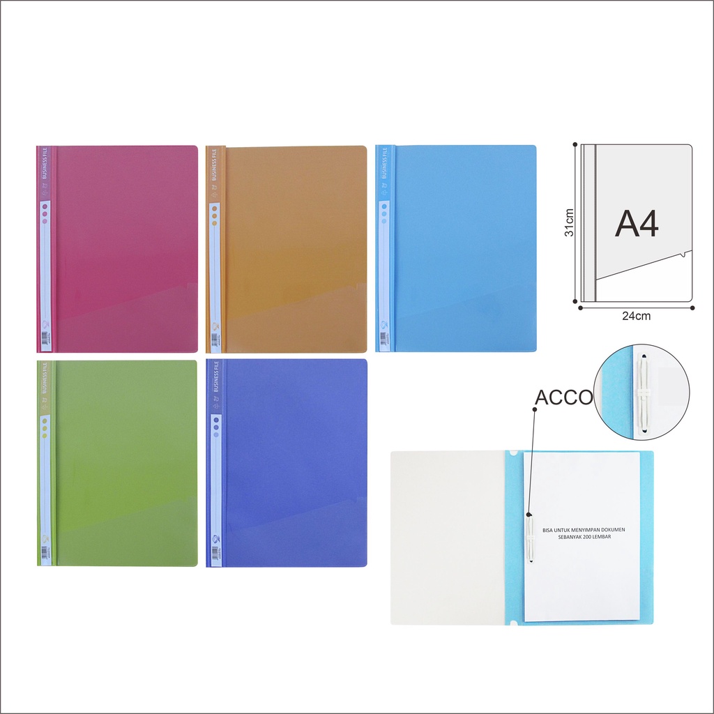 Jual Business File / Bisnis File / Map Snelhekter / Map Plastik Acco ...