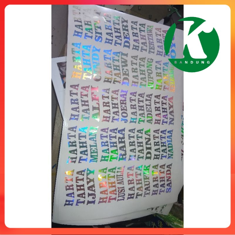Jual Sticker Hologram Custom / Bisa Custom Request / stiker hologram ...
