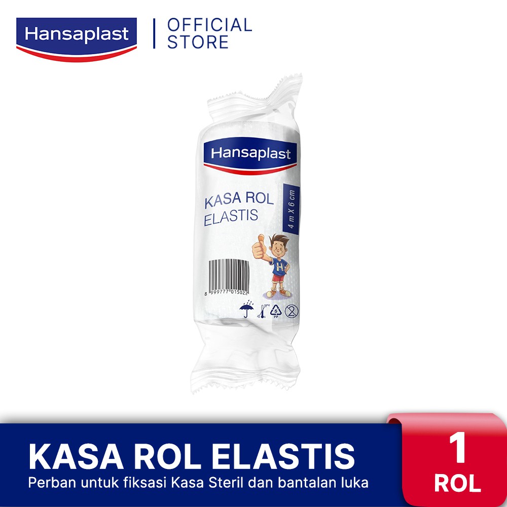 Jual HANSAPLAST Perban Steril Kasa Roll Elastis isi 1 P3K Kain Kasa ...
