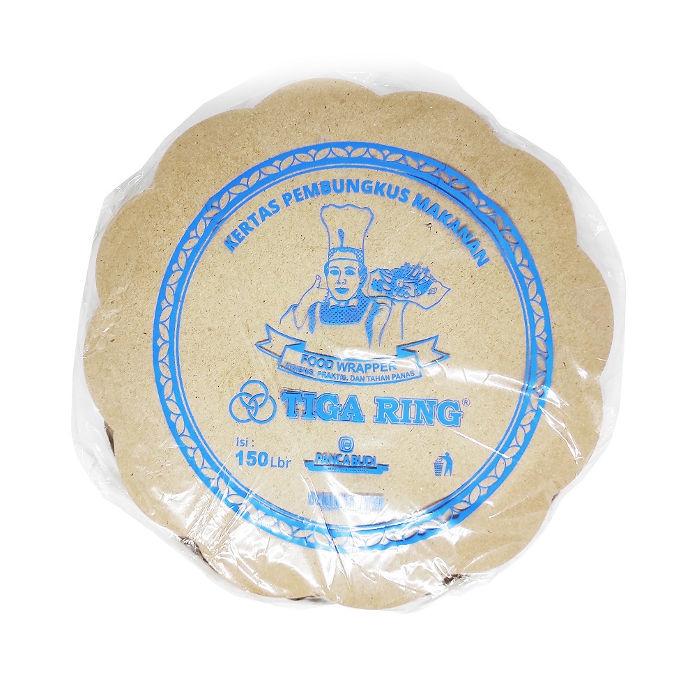 Jual TIGA RING, KERTAS PEMBUNGKUS MAKANAN 150 LEMBAR | Shopee Indonesia