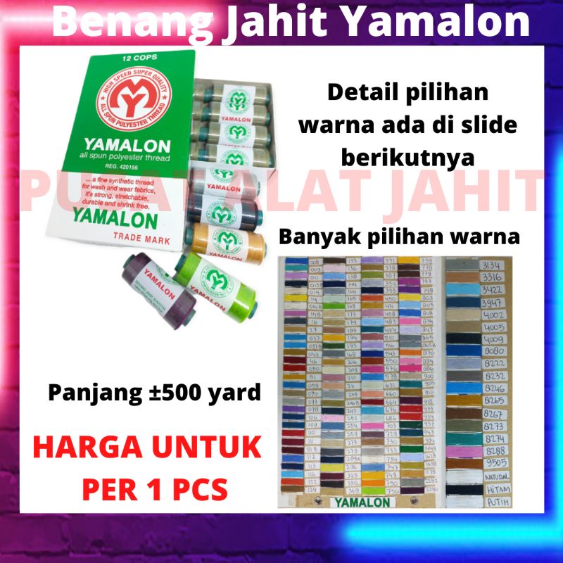 Jual Benang jahit yamalon besar 500 yard benang jait | Shopee Indonesia