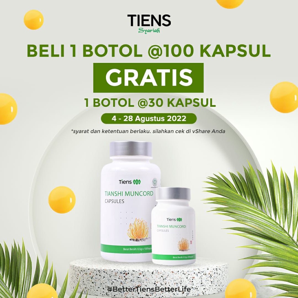 Jual Muncord Tiens Capsule Cordyceps Daya Tahan tubuuh Original Bpom ...