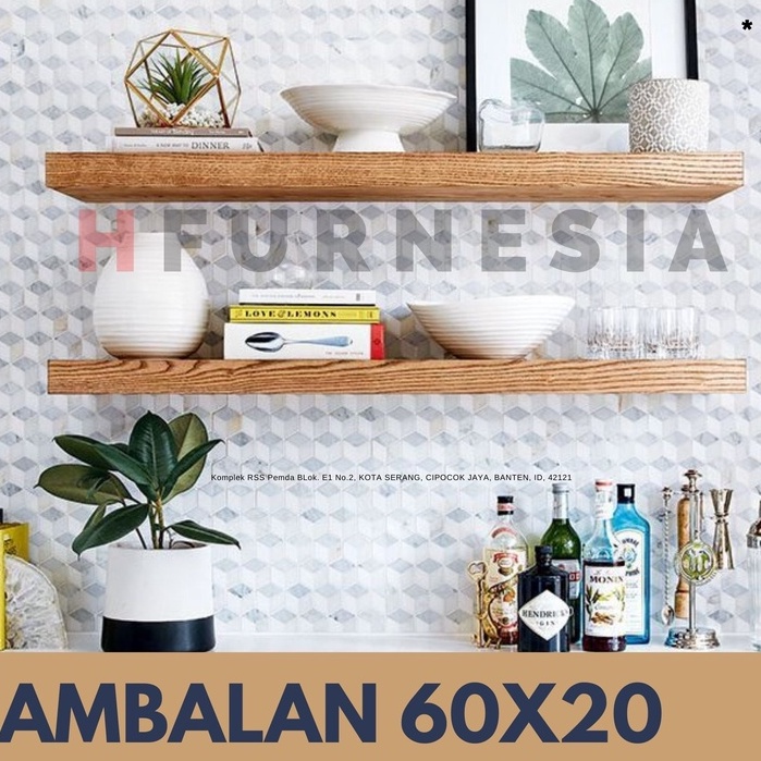 Jual RAK AMBALAN DINDING MINIMALIS 60X20CM RAK AMBALAN TV DINDING ...